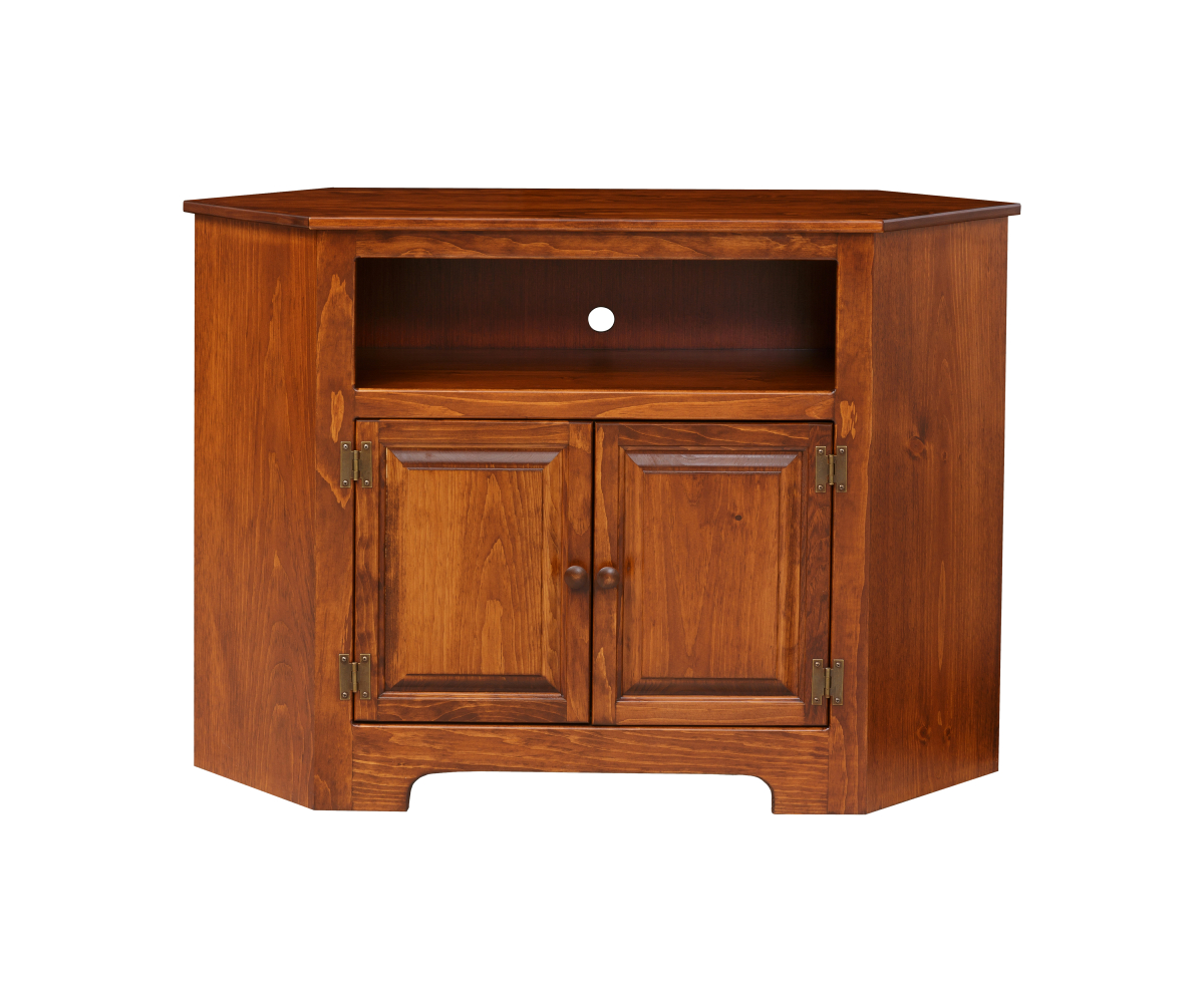 2 Door Corner TV Cabinet w/ Wood | Memory Lane Furniture