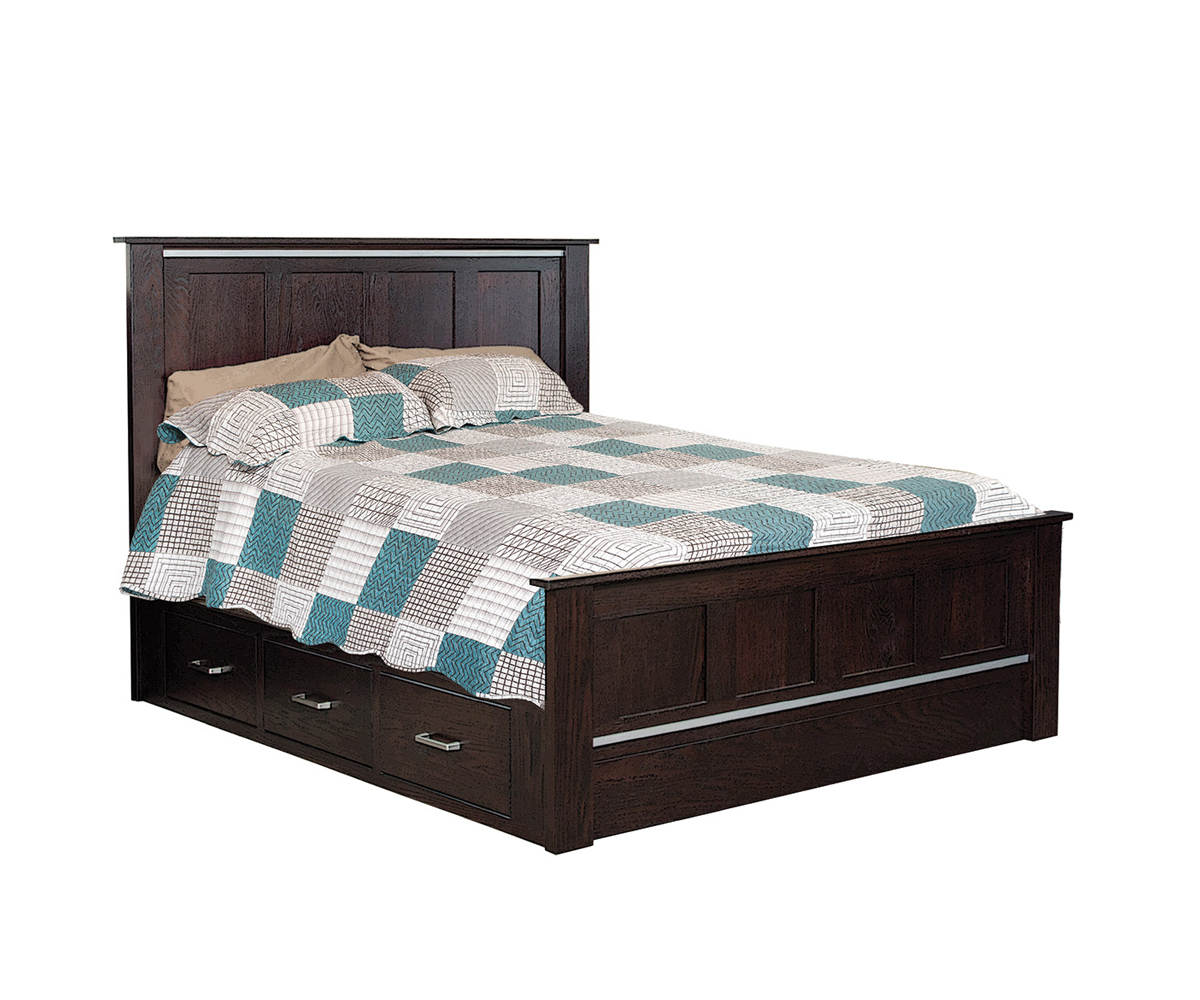 Medina Bed W Storage Rail | Saugerties Furniture